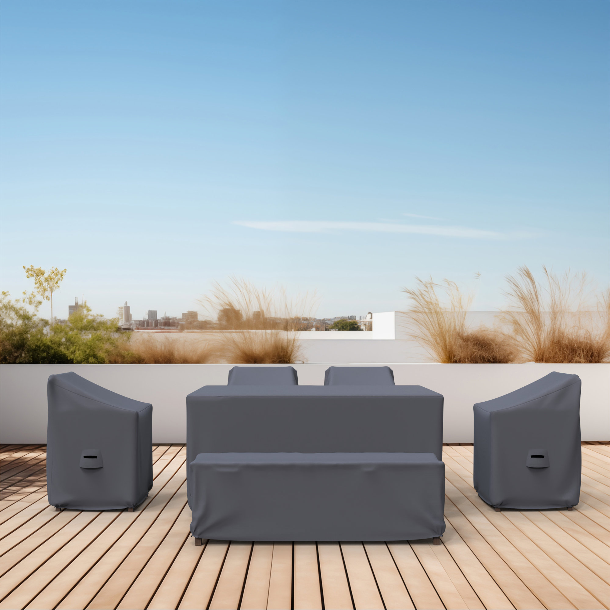 Freeport Park® Keyser Fleur Outdoor Patio Dining Set Cover For 7-Person ...