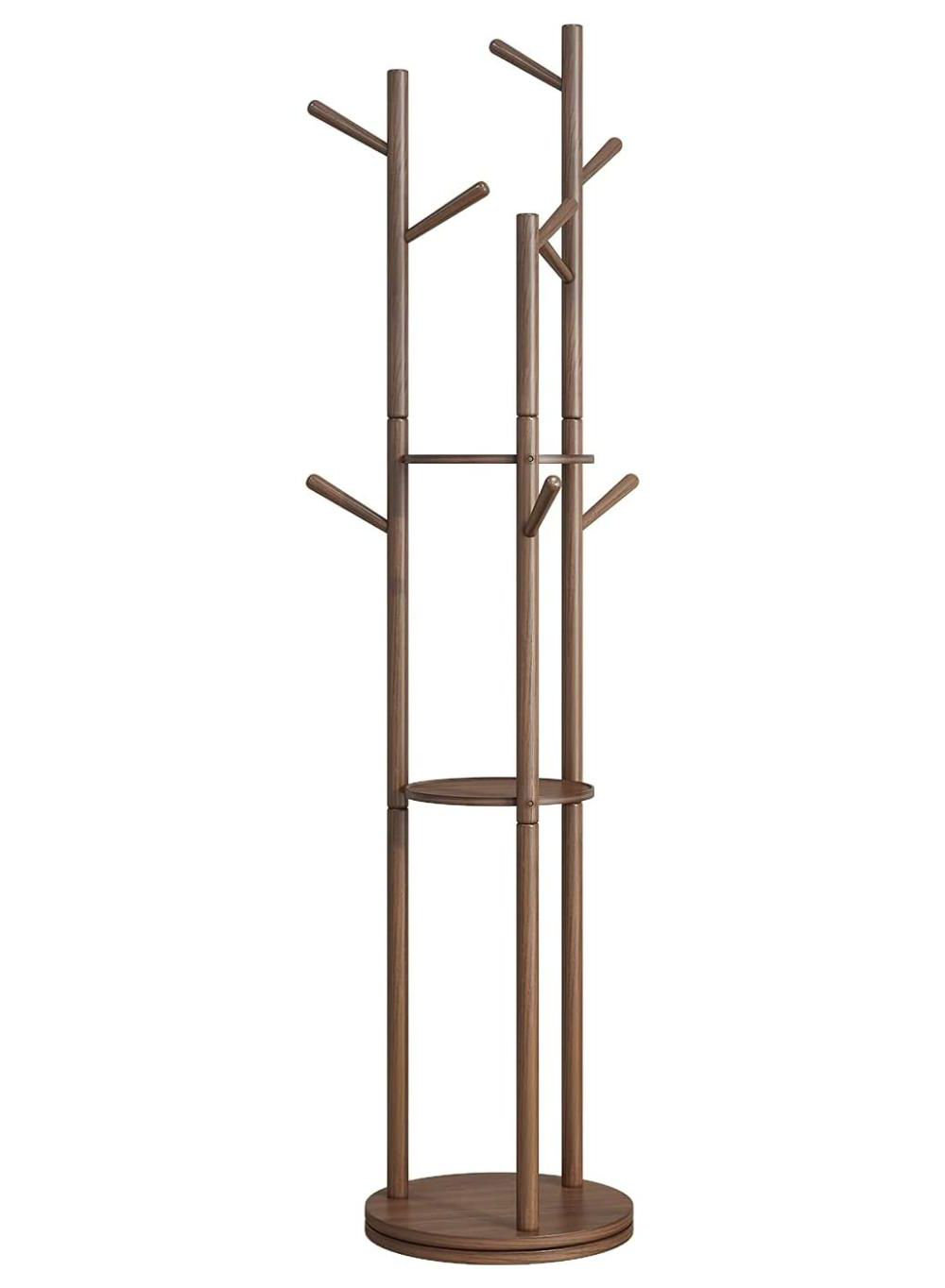 Passetas 15'' Wide Solid Wood 9 - Hook Freestanding Coat Rack with ...