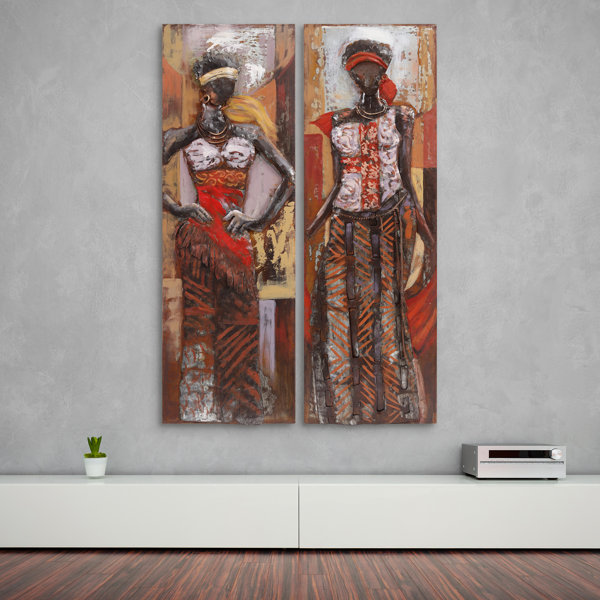 Bungalow Rose Handmade Traditional People Wall Decor on Metal | Wayfair