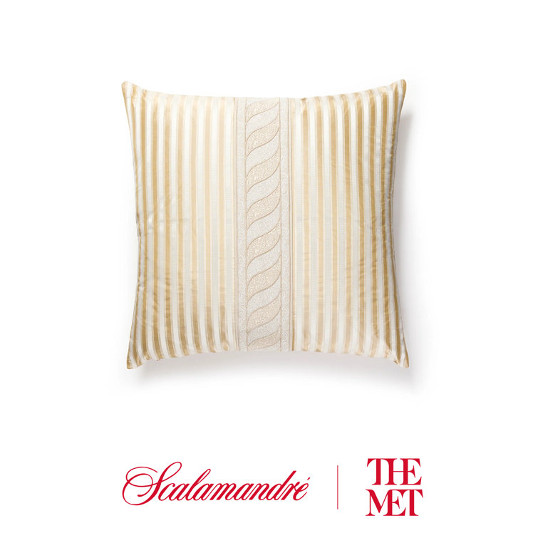 THSc The MET x The House of Scalamandre Paisley/Shirred Stripe Pillow ...