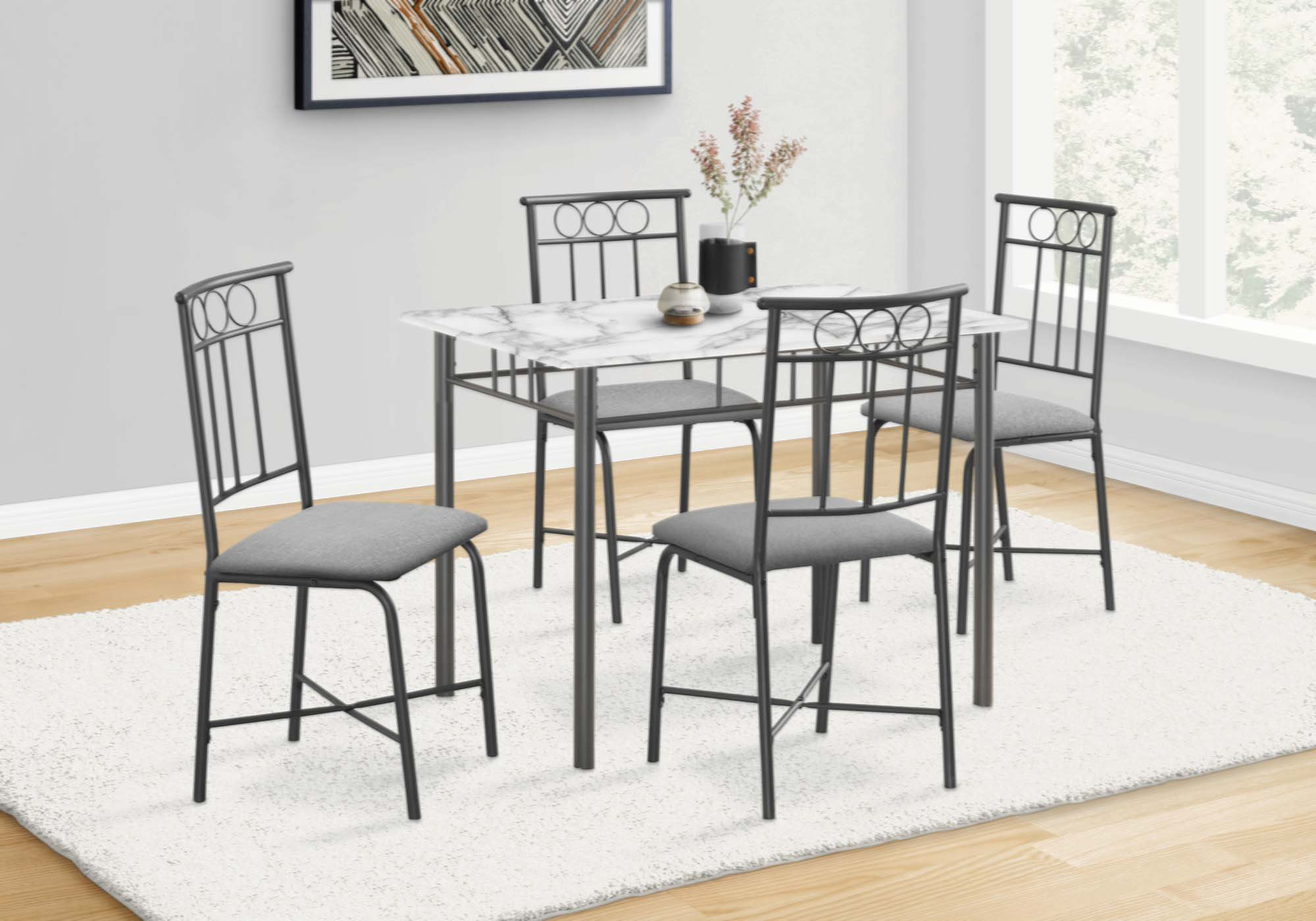 Ebern Designs Dining Table Set, 5Pcs Set, Small, 40" Rectangular ...