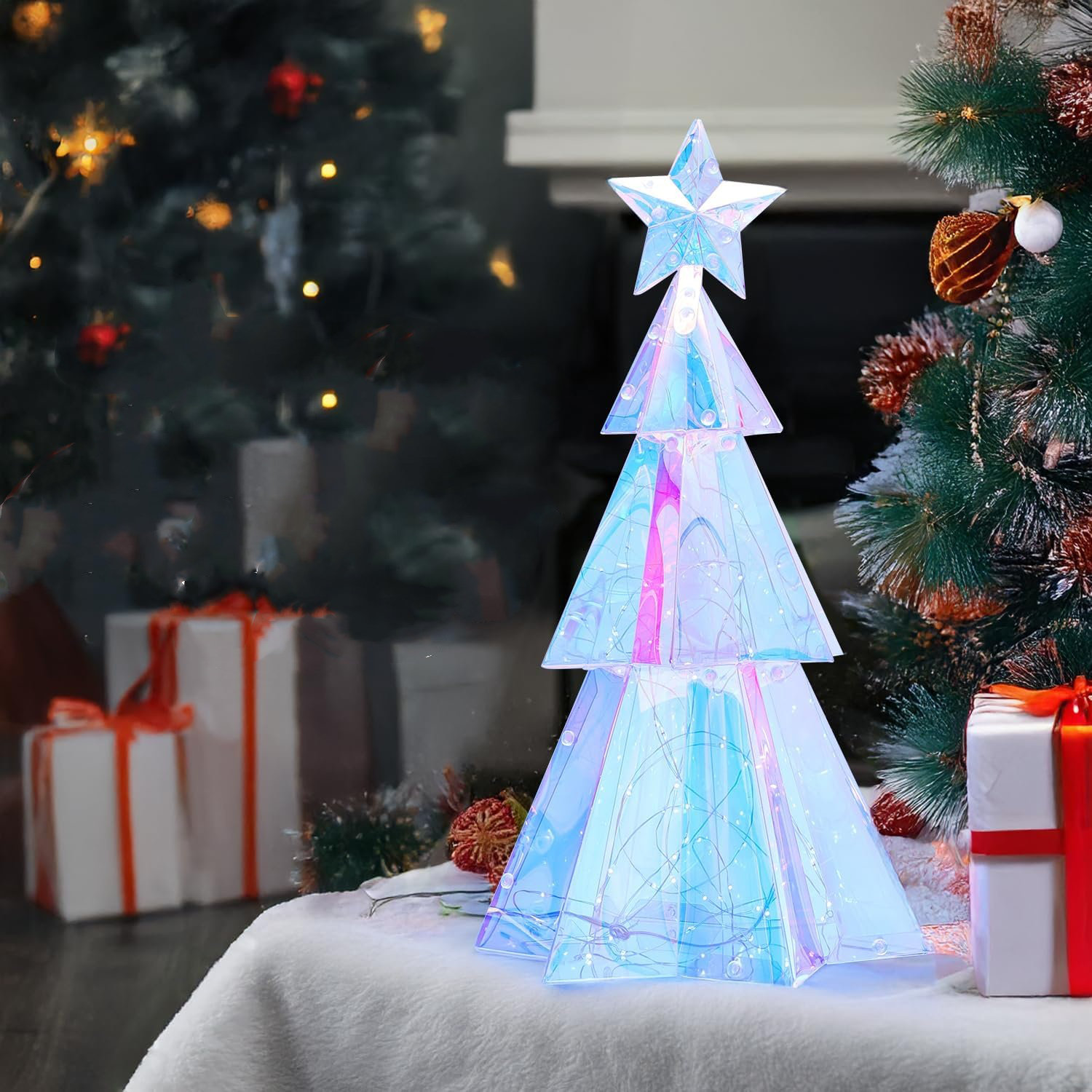 Primrue Desktop Christmas Tree With LED Lights | Wayfair