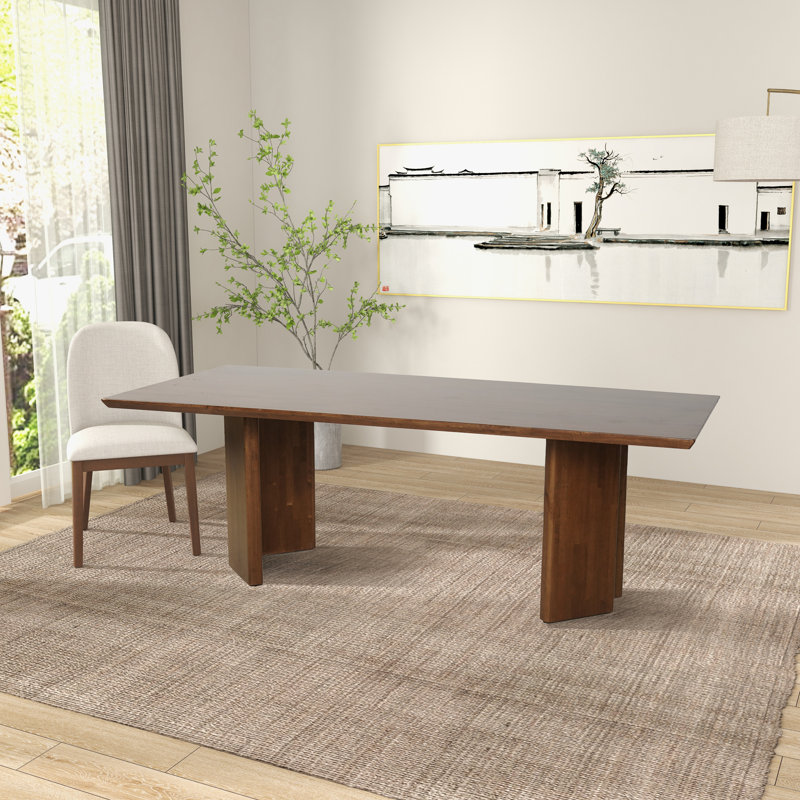AllModern Chen 86" Solid Wood Rectangular Dining Table | Wayfair