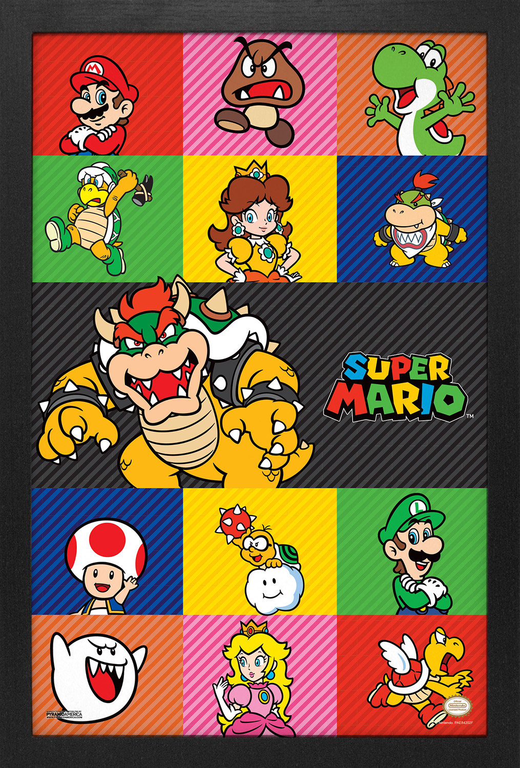 Dakota Fields Super Mario- 2D Friends & Foes 11x17 Gel-Coat Framed ...
