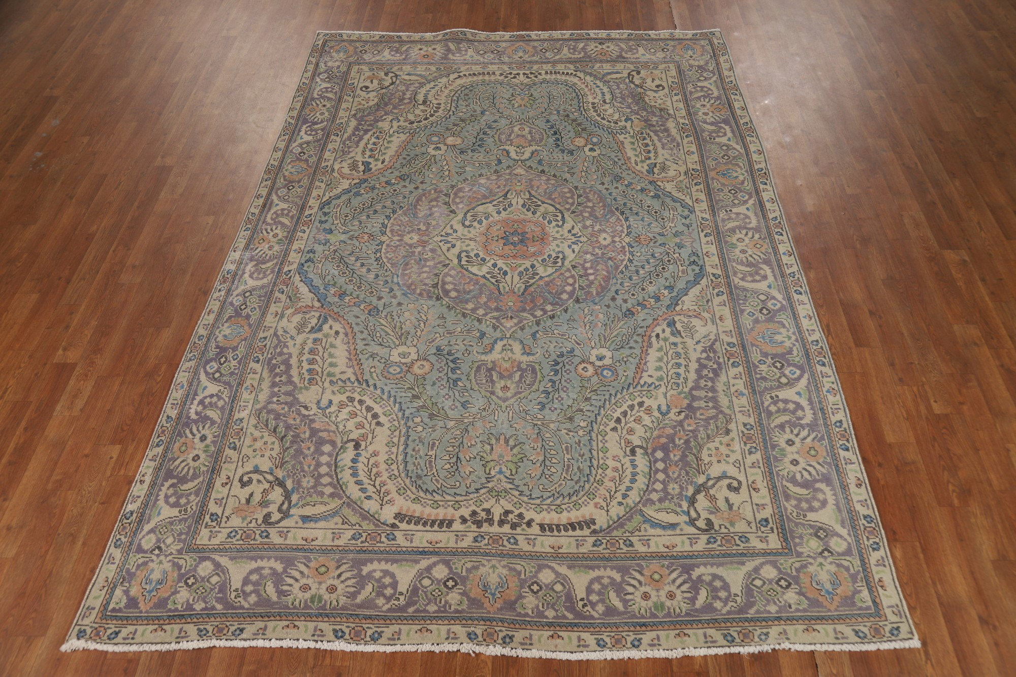 Rugsource Light Blue Floral Traditional Area Rug 7x9 | Wayfair