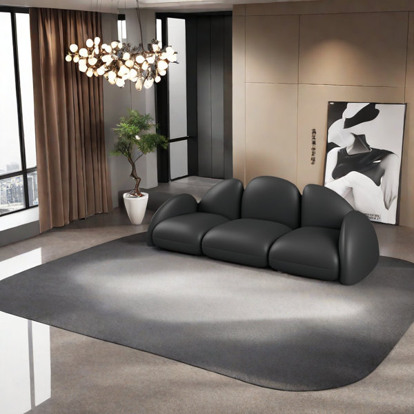 FLORIDA HARDWARE LLC 86.61'' Faux Leather Sofa | Wayfair