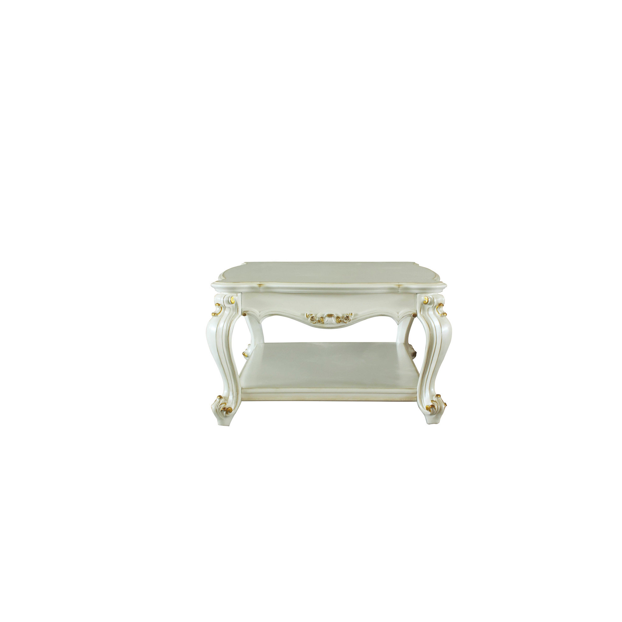 Rosdorf Park Antique Pearl Coffee Table With Bottom Shelf | Wayfair