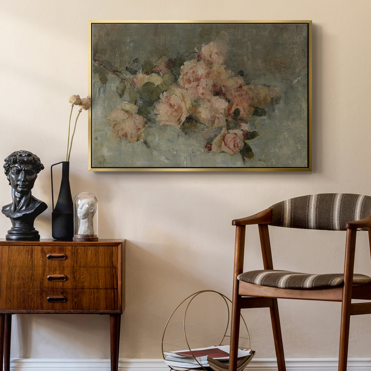 Red Barrel Studio® Vintage Botanical Print-CXV Framed Gallery Wrapped ...