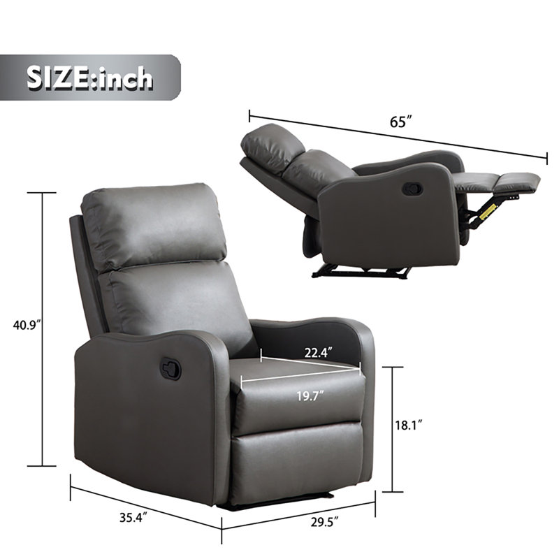 Latitude Run® Daxxton 29.5" Wide Manual Ergonomic Recliner | Wayfair