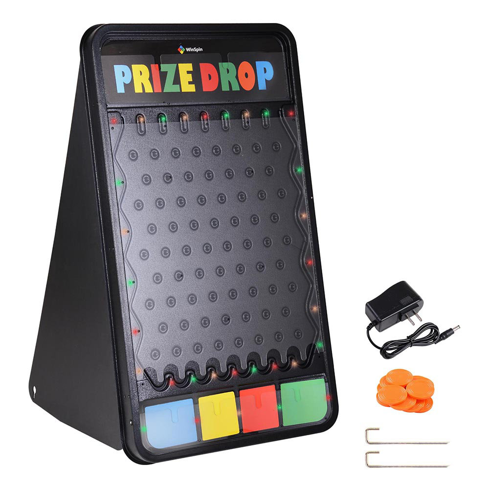 WinSpin 41"x25" Prize Drop Board Foldable Stand Disk Drop Board Game ...