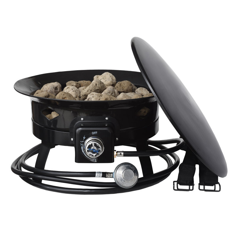 Flame King Smokeless Propane Fire Pit, 19-inch Portable Firebowl ...