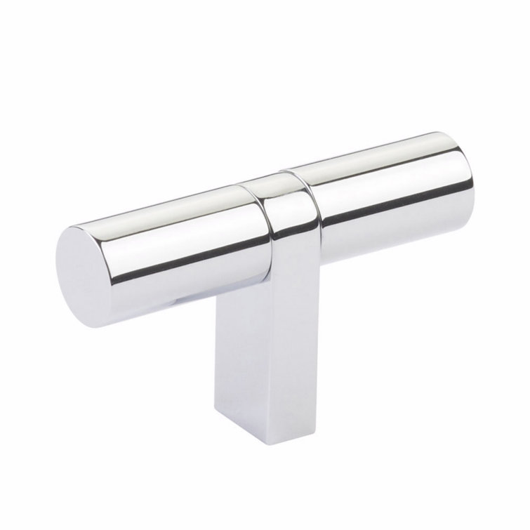 Emtek Select Cabinet T-Knob 2-1/4", Rectangular Bar Stem & Smooth Pull ...
