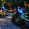 Arlmont & Co. Hunayda Peacock Garden Solar Lights Outdoor Decor Stake ...