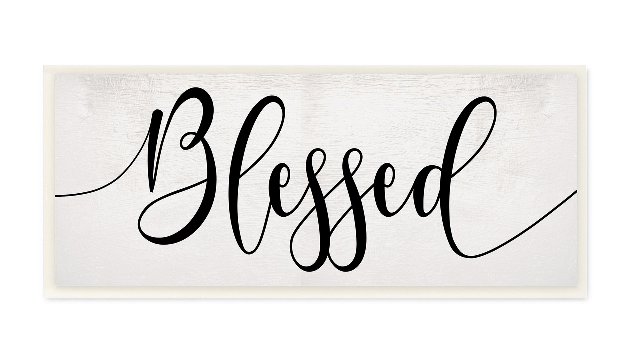 Trinx Blessed Phrase Bold Cursive Faith Based Typography | Wayfair