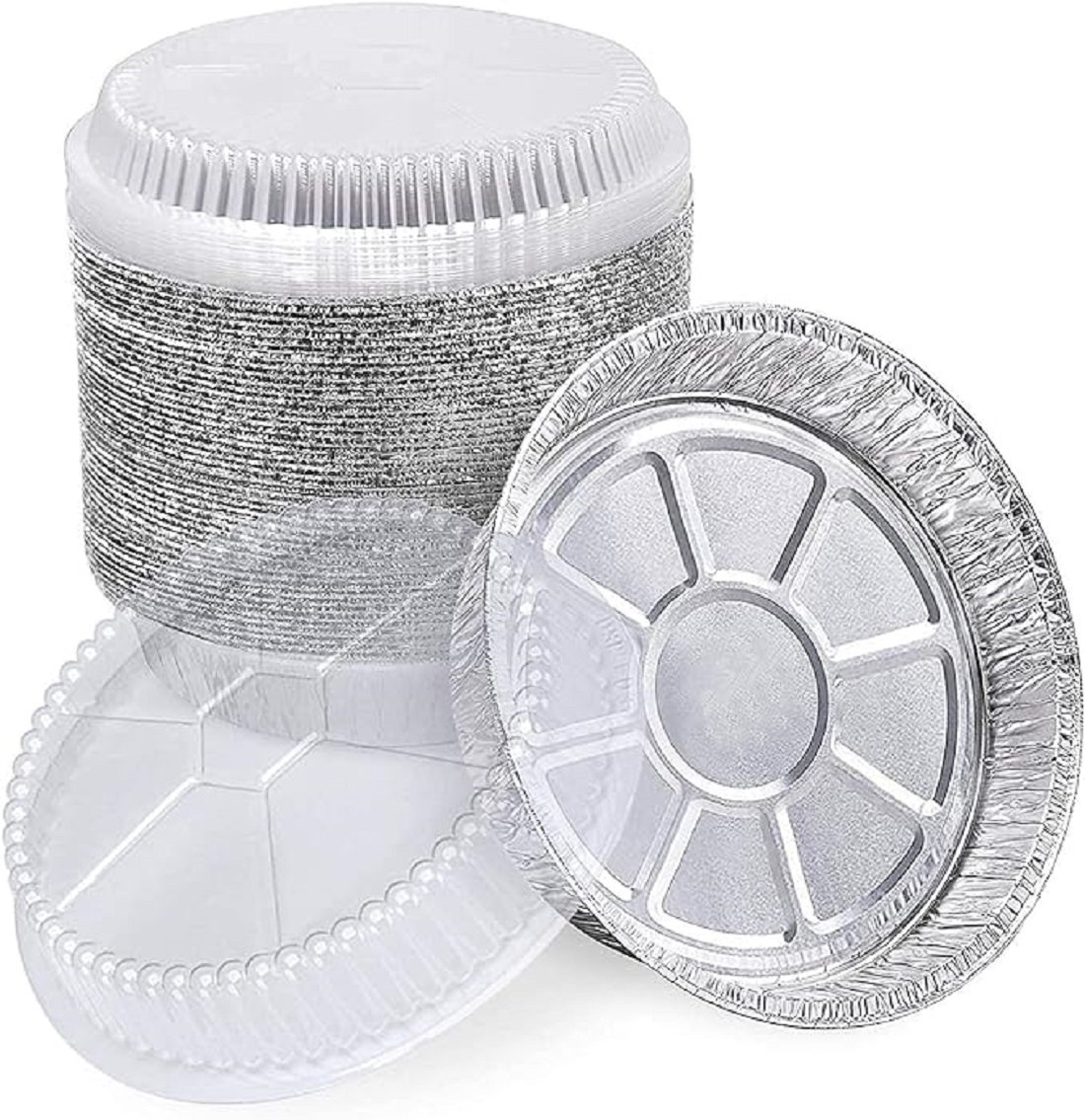 Nicole Fantini Disposable 9” Aluminum Foil Round Pans with Dome Lids ...