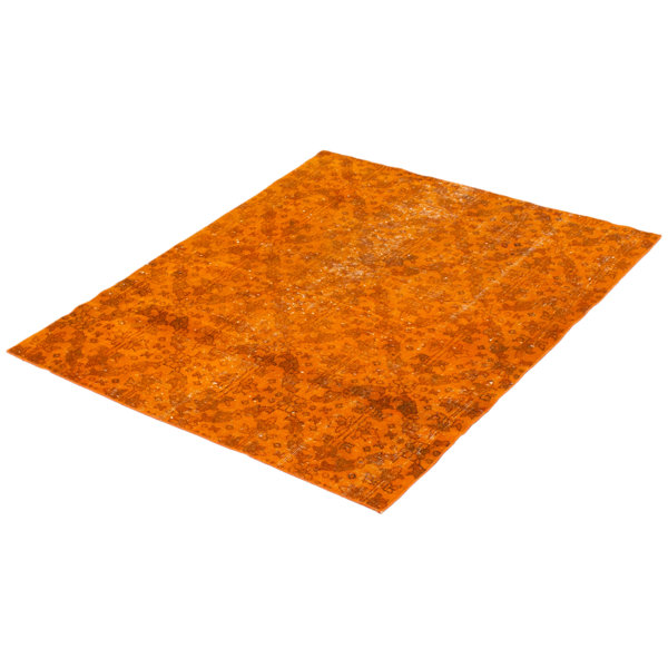 Isabelline Lewys One-of-a-Kind 4'1" X 5'0" 2000s Wool Area Rug in Burnt ...