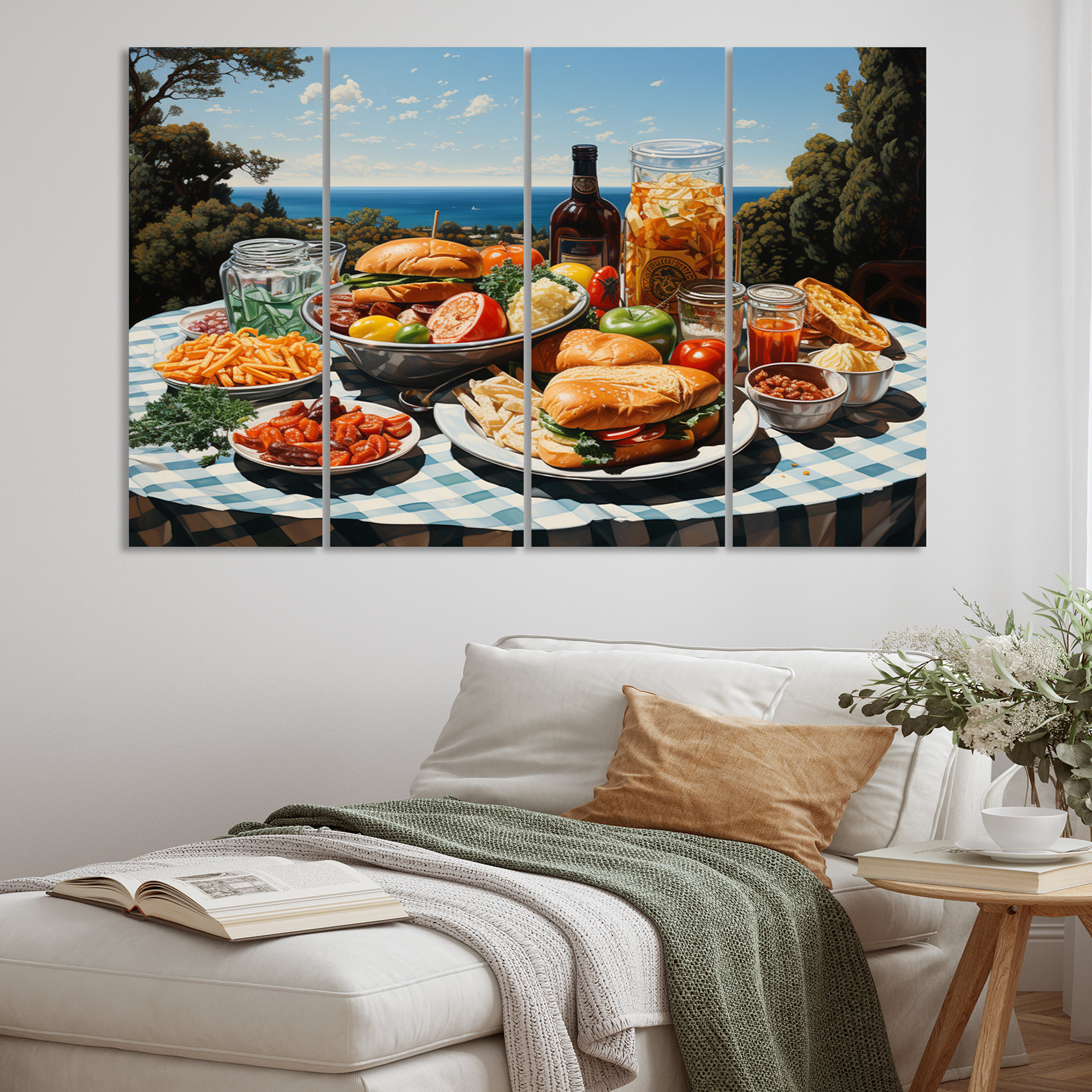 Charlton Home® Meals Picnics Picnic Palette I - Food & Beverage Canvas ...