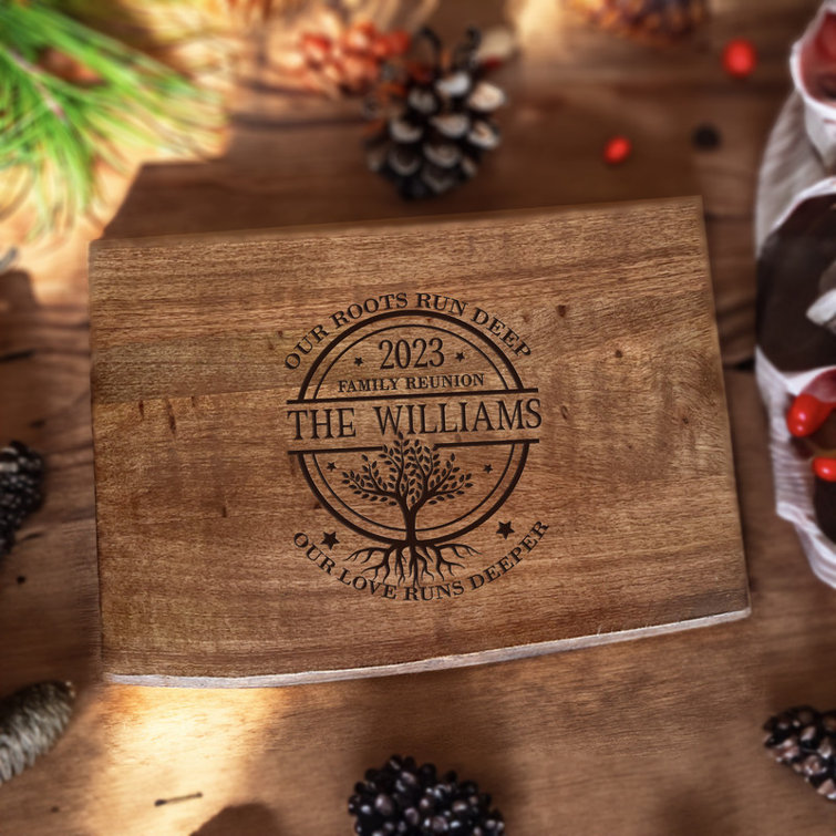 Luxedesigns Personalized Live Edge Mango Wood Cutting Board / Butcher's ...