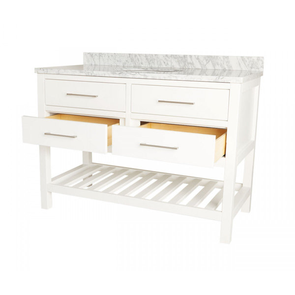 Red Barrel Studio® Meadowbrook 48'' Single Bathroom Vanity with Ceramic ...