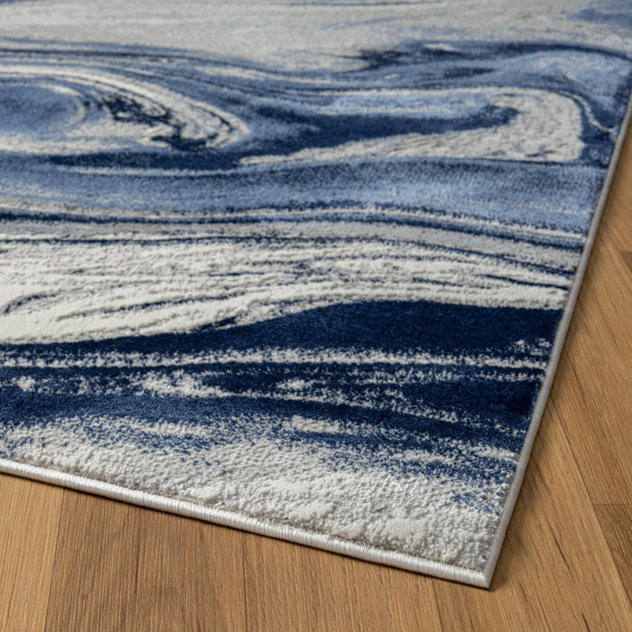 Wrought Studio Abstract Marble Swirl Area Rug | Wayfair
