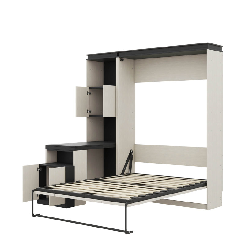 Red Barrel Studio® Full-Sized Murphy Bed With An Integrated Desk ...