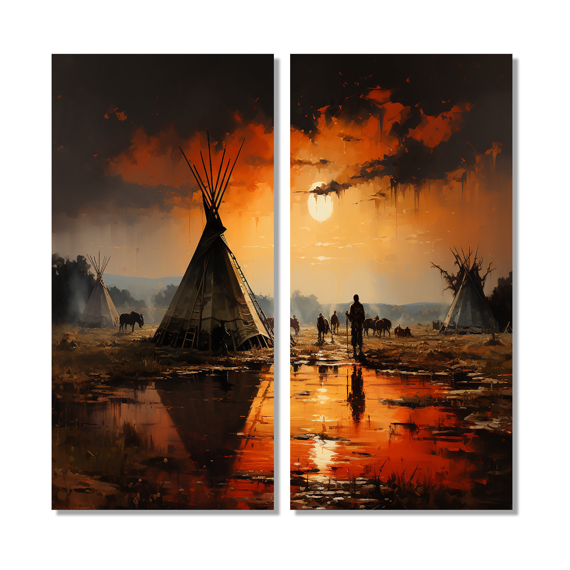 Loon Peak® Orange Native Play Tent Embracing Tradition II - People ...