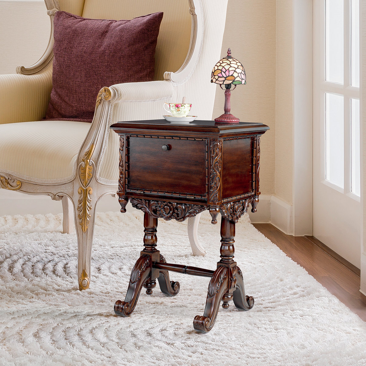 Design Toscano Lady Rebecca Victorian End Table & Reviews | Wayfair
