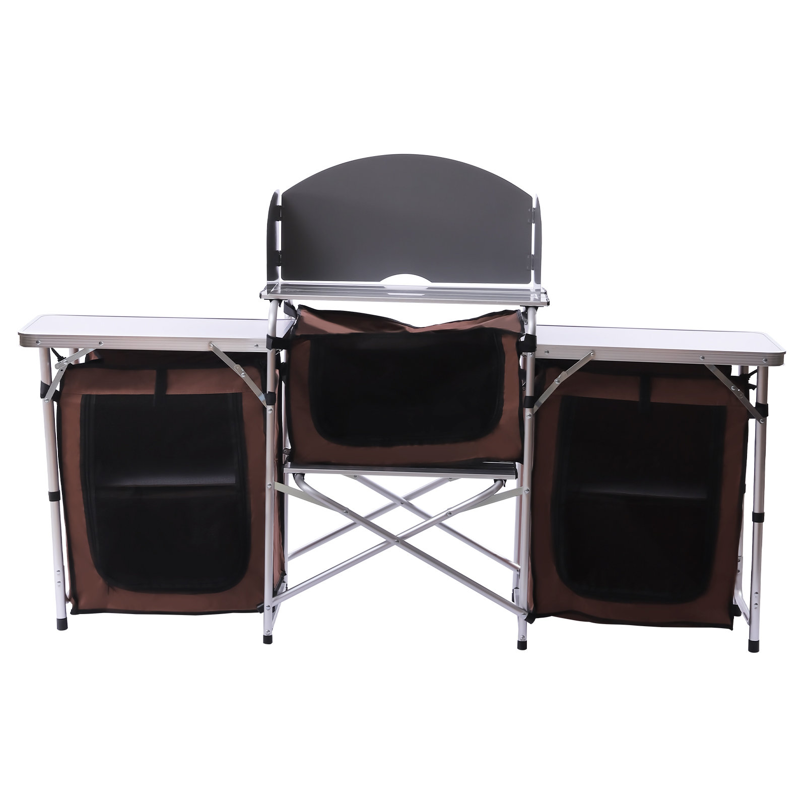 Arlmont & Co. Lashond Detachable Windscreen Folding Picnic Table | Wayfair