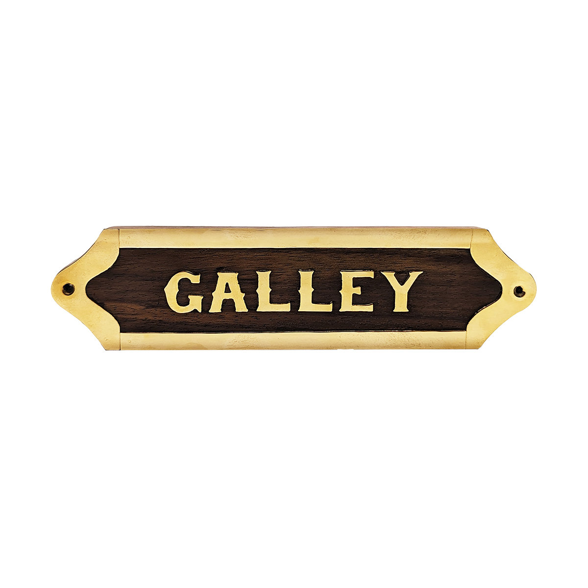 Trinx Brass Wooden Galley Boat Door Sign Ships Kitchen Plaque Nautical ...
