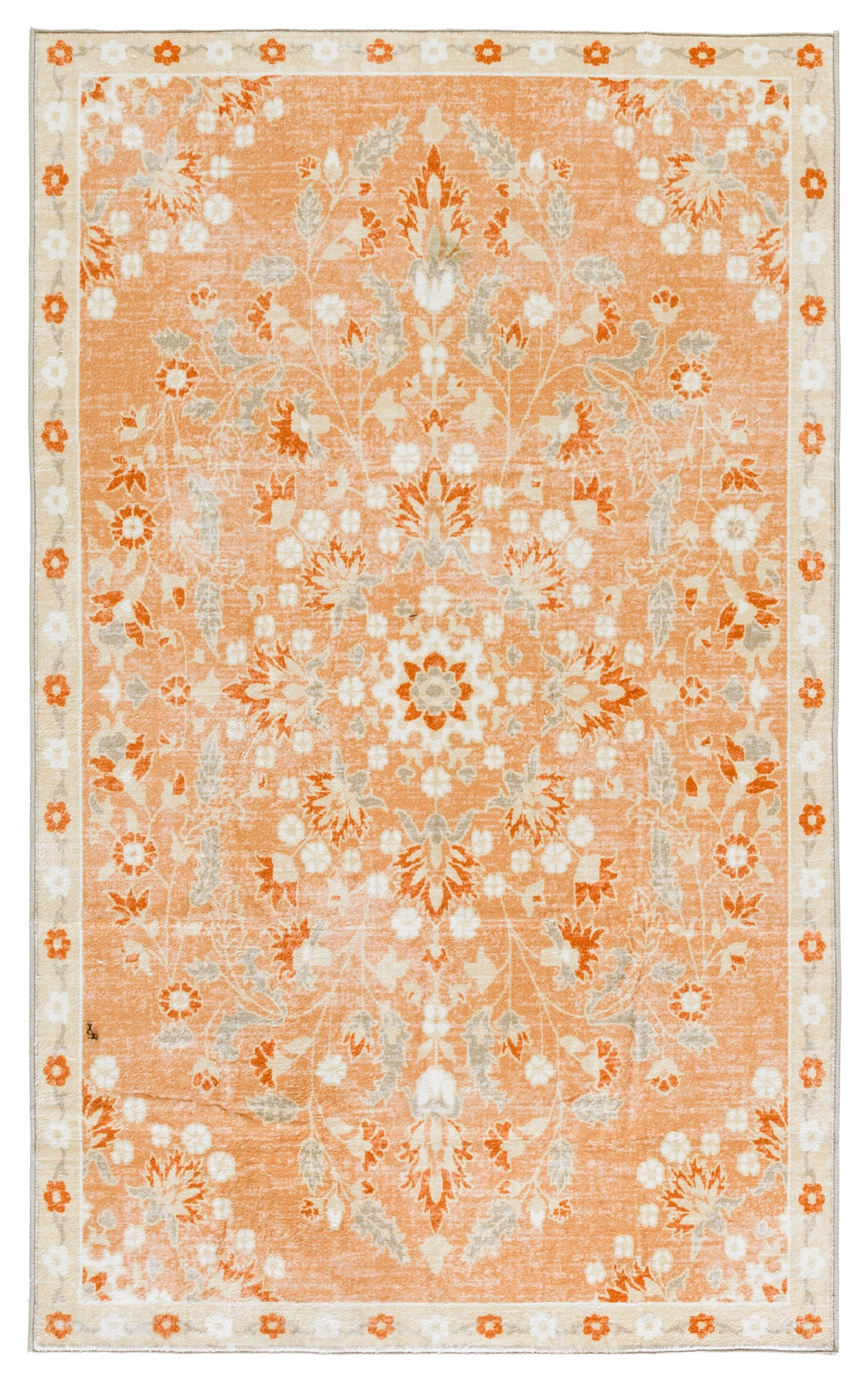 Martha Stewart Rugs Msrw 184 Performance Machine Washable Floral Rug ...