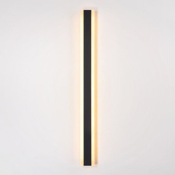 Ivy Bronx Barde Slender Sideway Outdoor Hardwired Bar Wall Sconce with ...