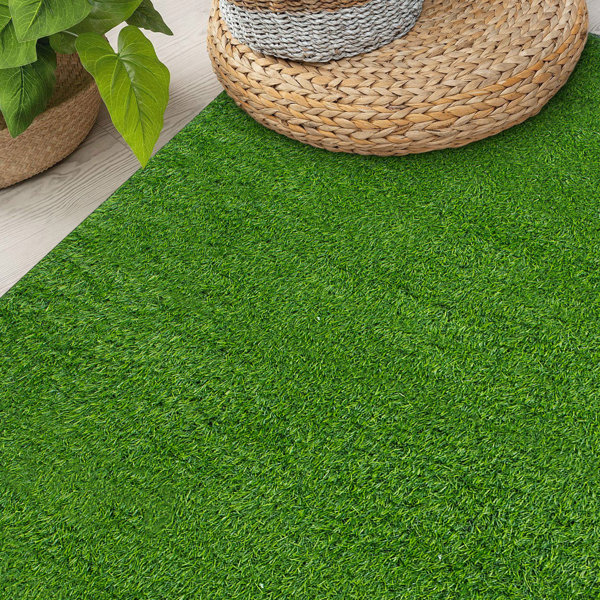 Wade Logan® Brittannie Indoor/Outdoor Waterproof Artificial Grass Turf ...