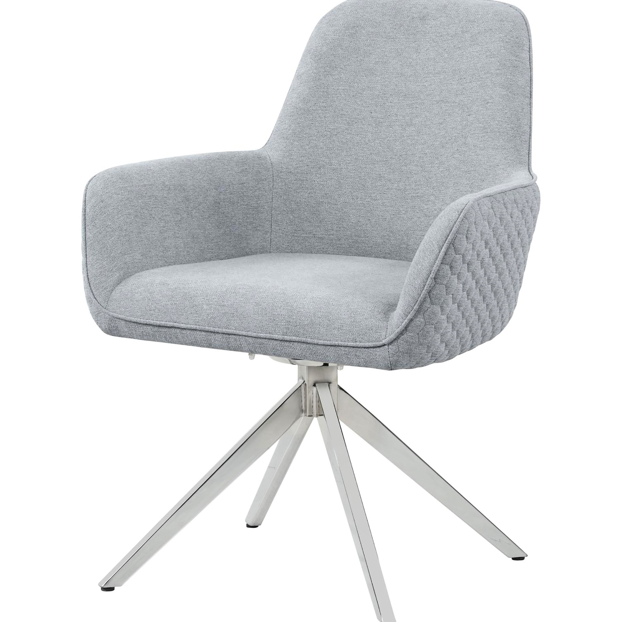 Latitude Run® Grey Dining Chair With Flare Arms, Blending Mid Century ...