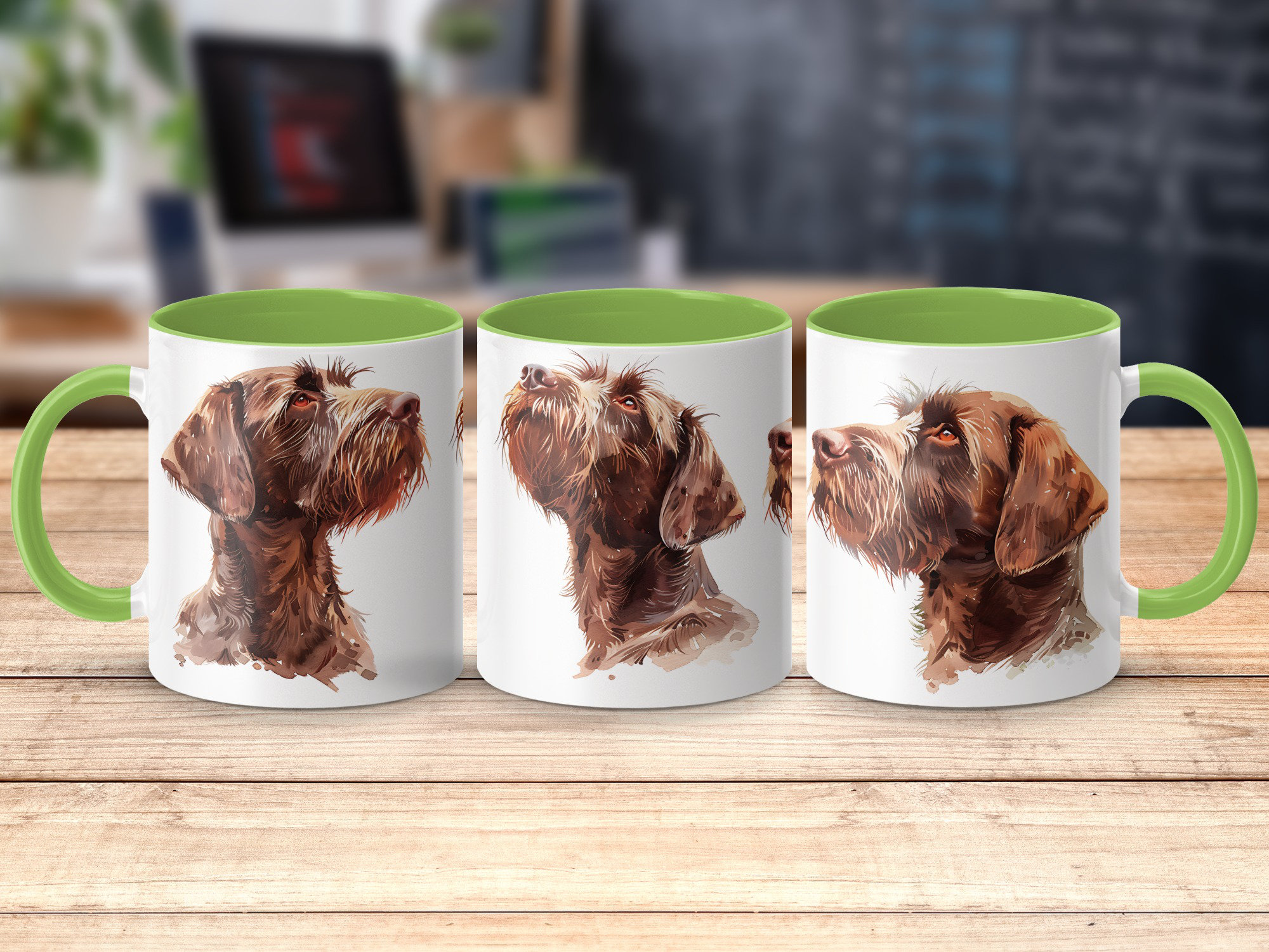 East Urban Home Set of 2 – 11oz Watercolour Triple Husky Design Accent ...