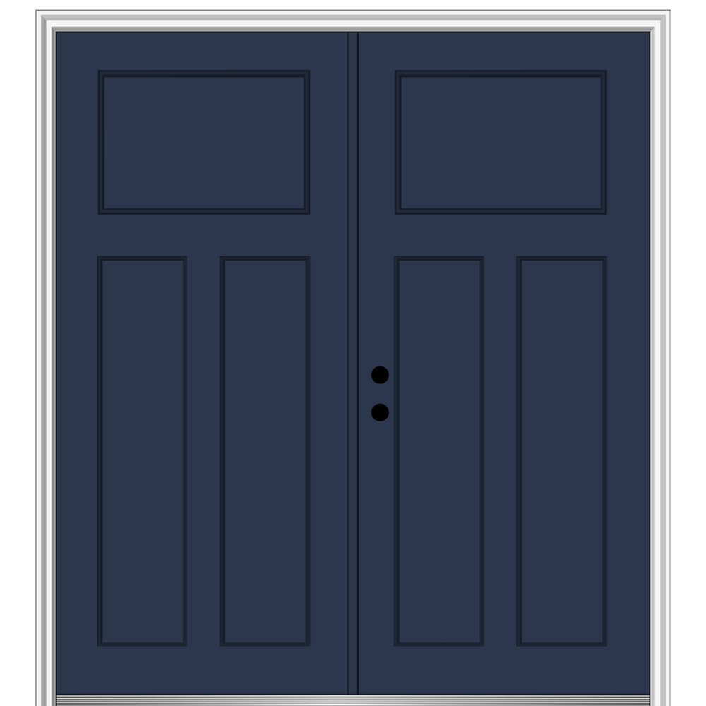 MMI DOOR Craftsman Ready to Install Fiberglass Prehung Front Entry Door ...