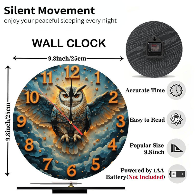 Dakota Fields Elegant Owl Wall Clock | Wayfair