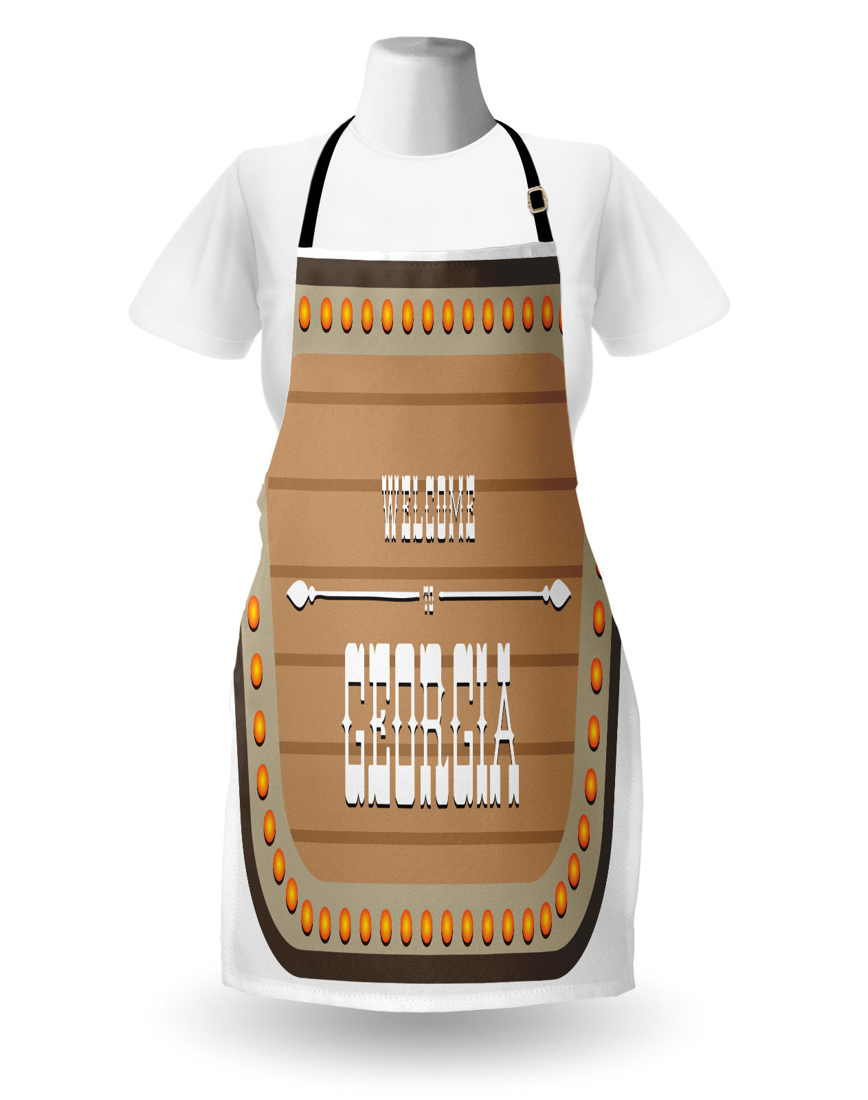 One Allium Way® Georgia Apron Unisex Vintage Wording on Sigh Adult Size ...