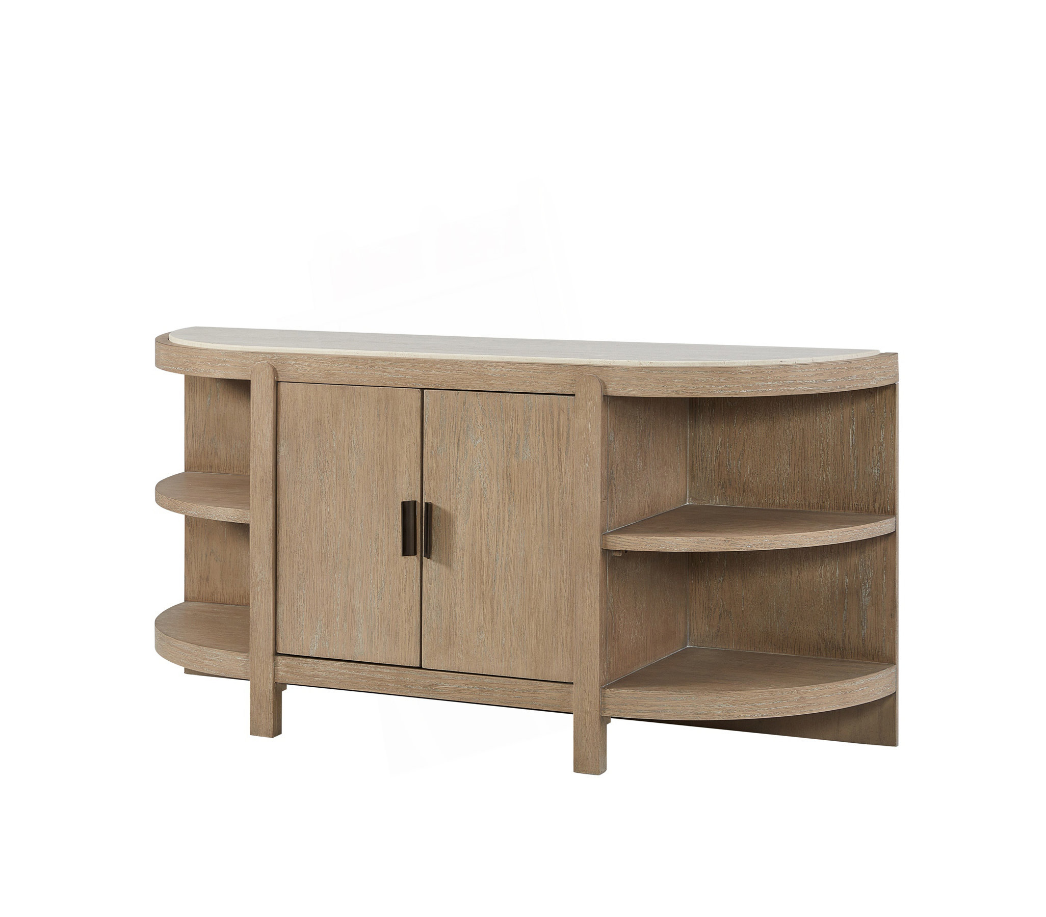 Hokku Designs Curved 2-Door Console Table With Top | Wayfair