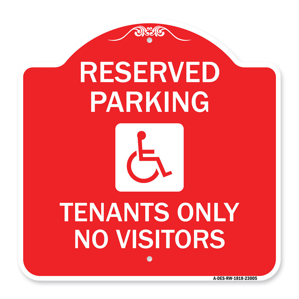 Signmission Designer Series Sign - Reserved Parking Tenants Only No ...