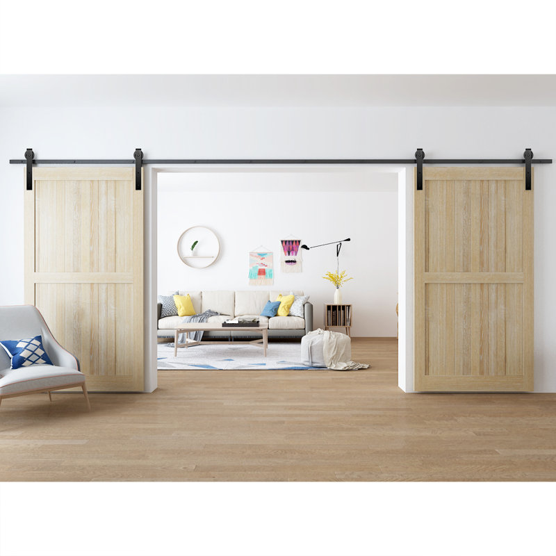 clihome I Shape Barn Single Door Standard Double Track | Wayfair