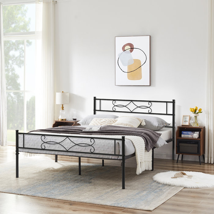 Lark Manor Alsa Bedroom Set Bed Frame And Nightstand 3 Piece & Reviews ...