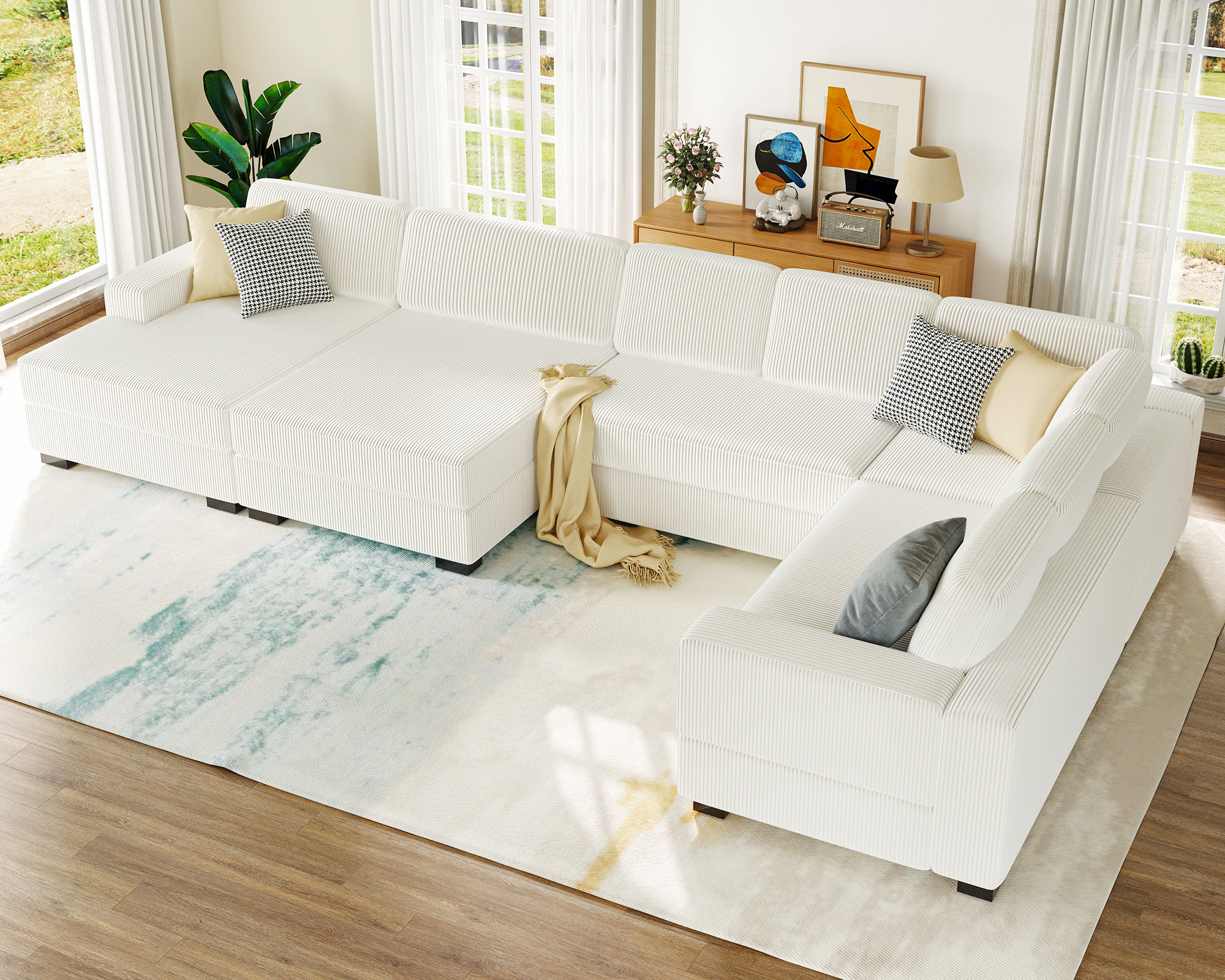 Latitude Run® 162 Inch Oversized U-Shaped Sectional Sofa, Large Sofa ...