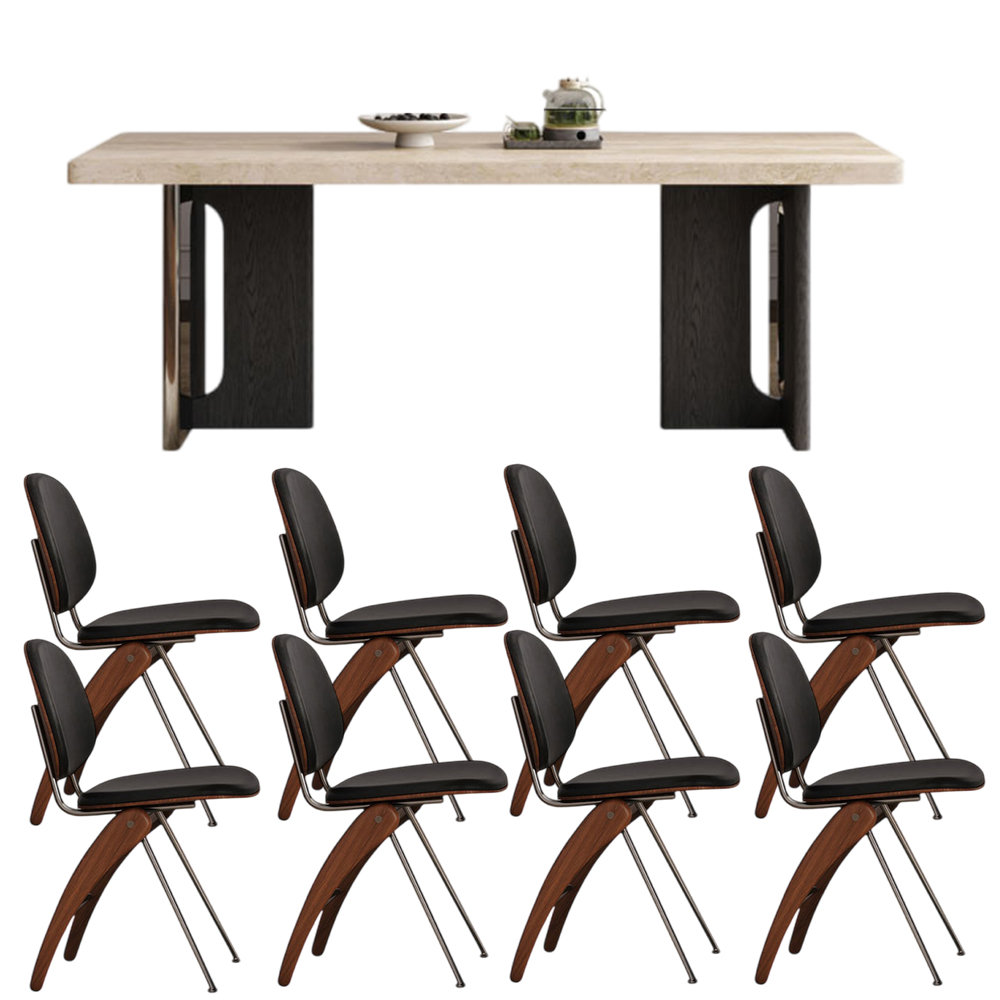 Elamer French style retro dining table simple sets | Wayfair