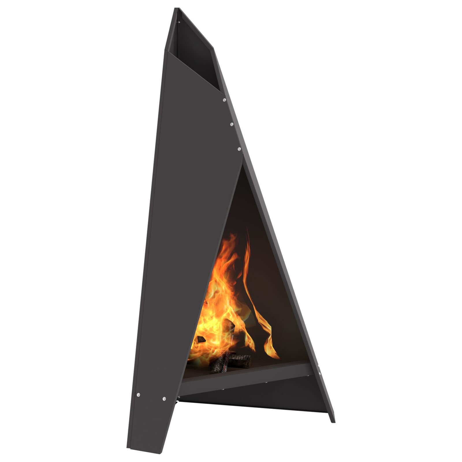 Arlmont & Co. Fire Pit Pyramid 58X36x100 Cm Weathering Steel | Wayfair