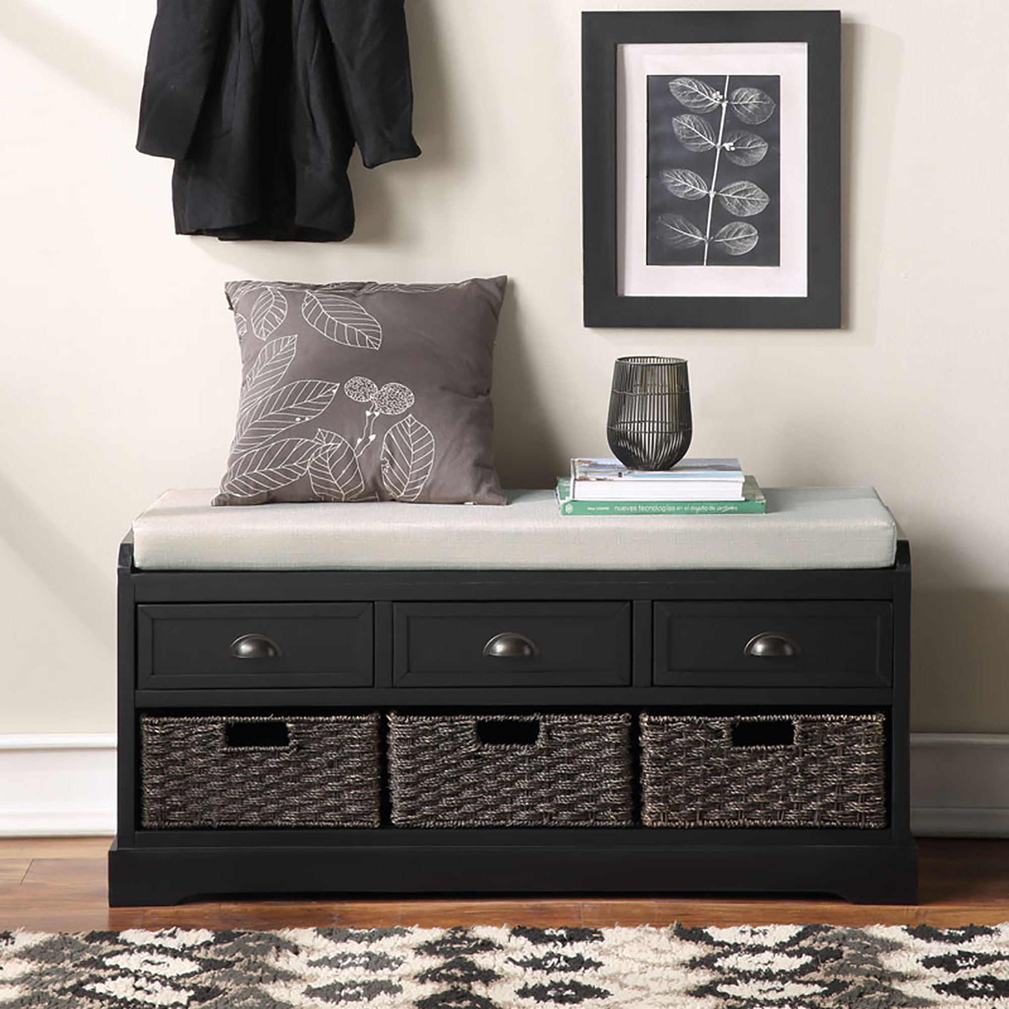Longshore Tides Godinez Wood Drawers Storage Bench & Reviews | Wayfair