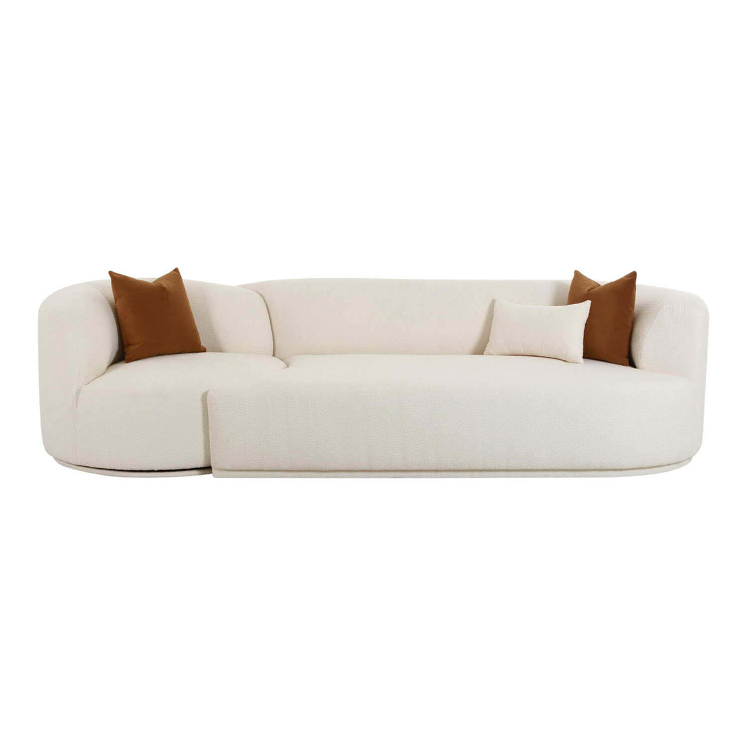 Enzo Decor Fifi Cream Boucle 2-Piece Modular Raf Sofa - Wayfair Canada