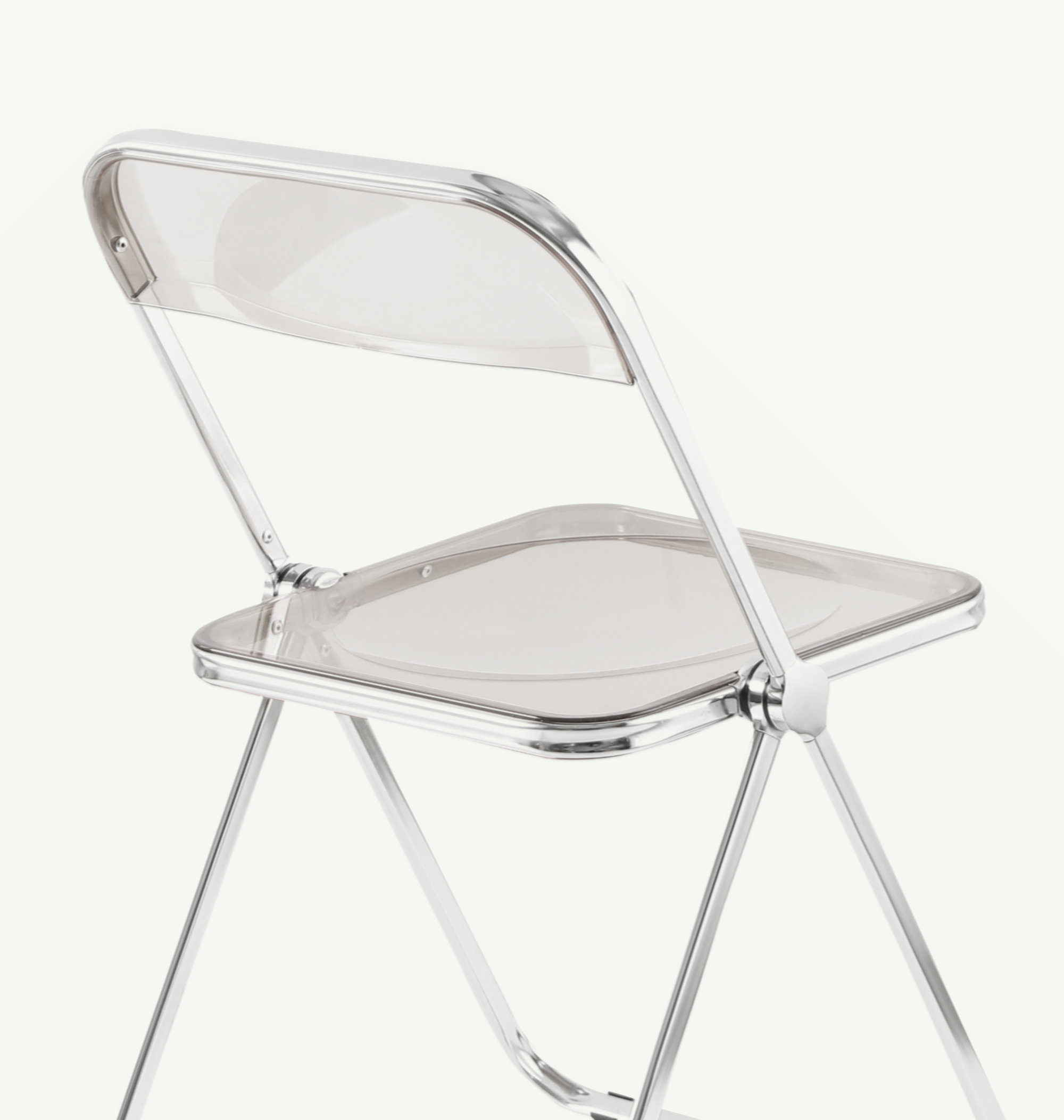 Wrought Studio™ Transparent Folding Chair Chair Pc Plastic Living Room ...