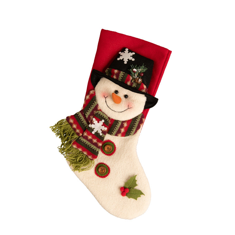 The Seasonal Aisle Top Hat Snowman Stocking | Wayfair.co.uk
