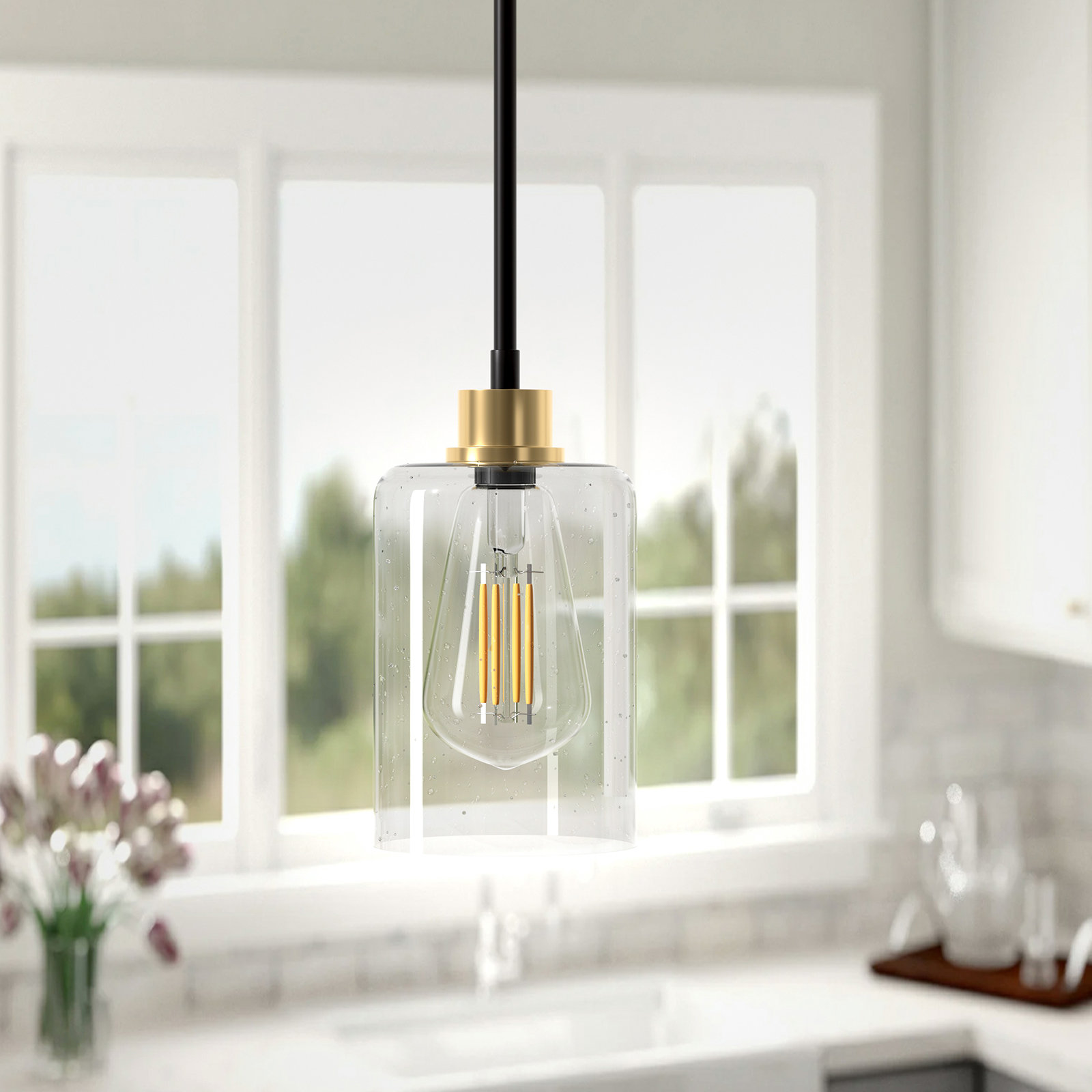 Ebern Designs Teulon 1 - Light Single Pendant & Reviews - Wayfair Canada