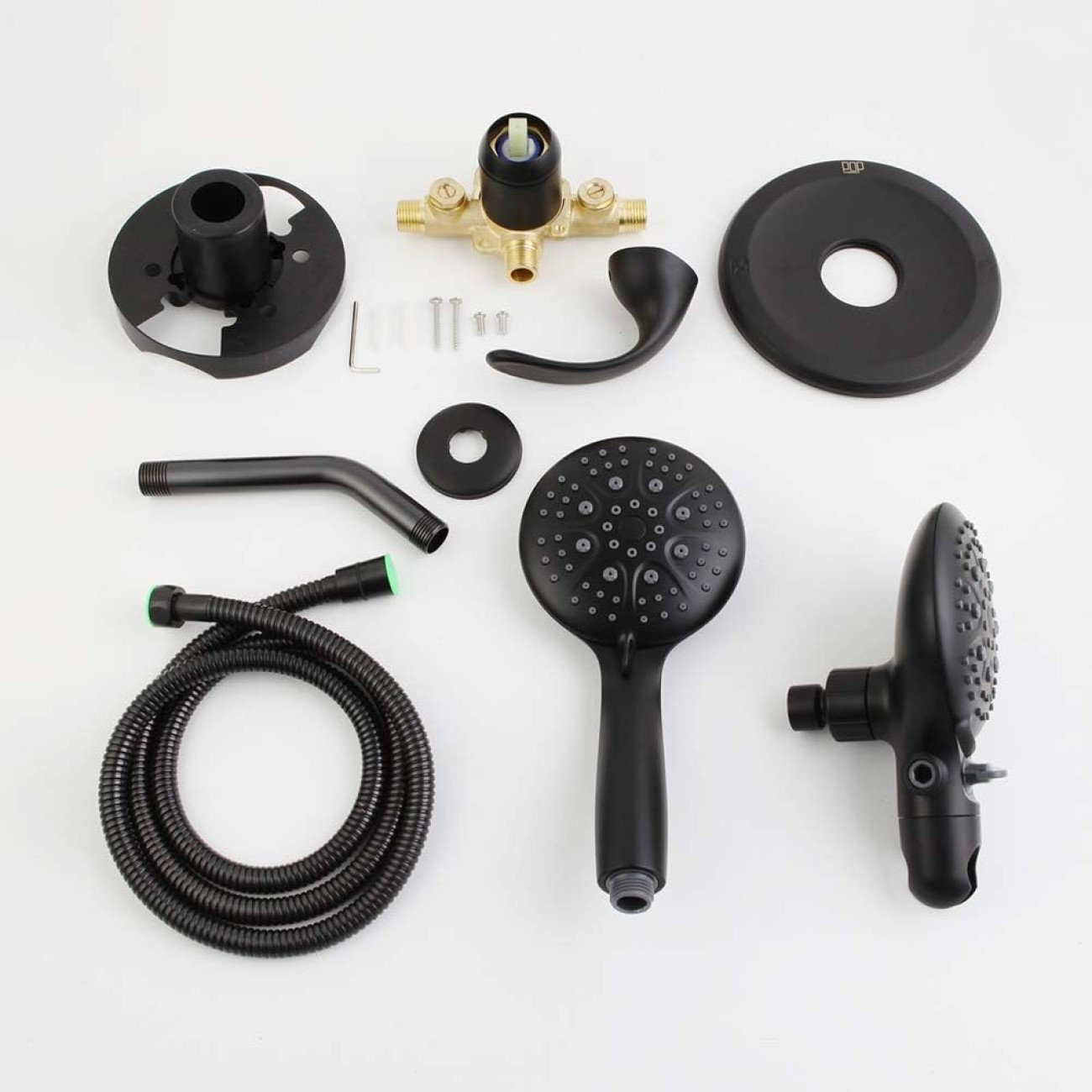 SOLVUR Black Dual-Function Shower Faucet Set With Valve Bathroom High ...